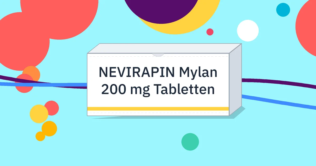 Symbolbild: Packung mit der Aufschrift NEVIRAPIN Mylan 200 mg Tabletten (PZN 15234672) – Verfügbarkeit und Bezug in Apotheken in Frankfurt am Main