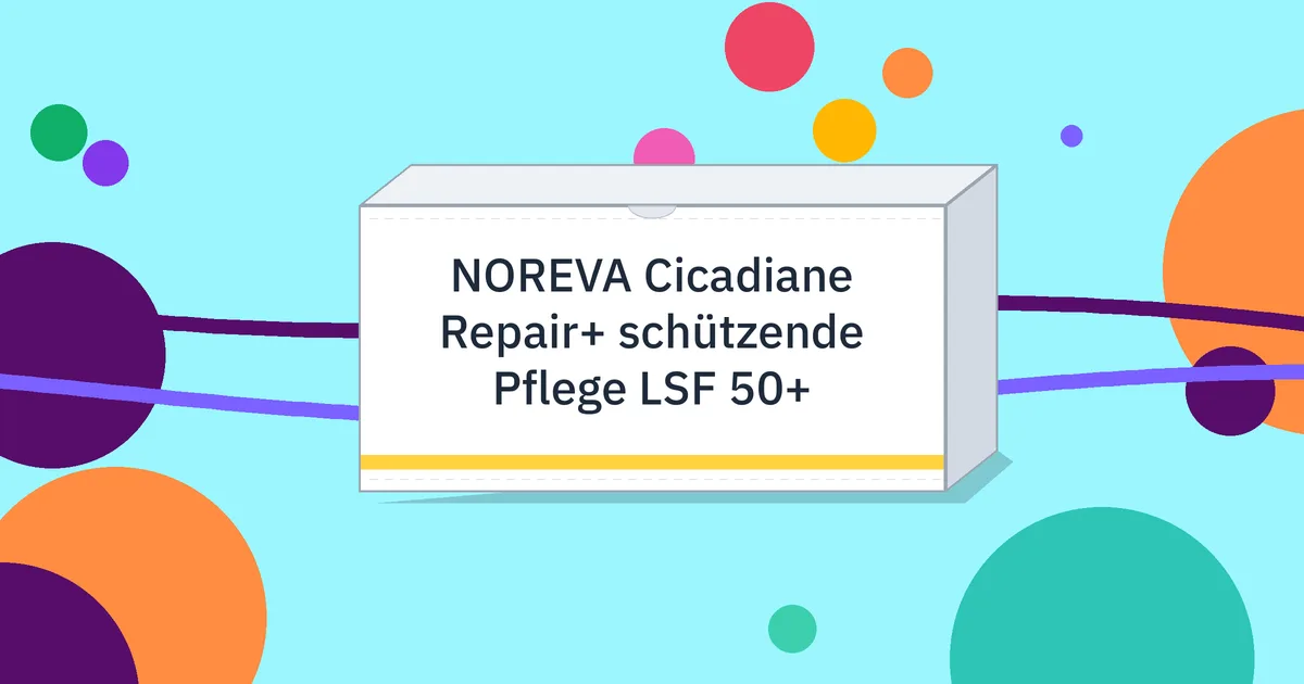 Symbolbild: Packung mit der Aufschrift NOREVA Cicadiane Repair+ schützende Pflege LSF 50+ (PZN 20645957) – Verfügbarkeit und Bezug in Apotheken in Frankfurt am Main