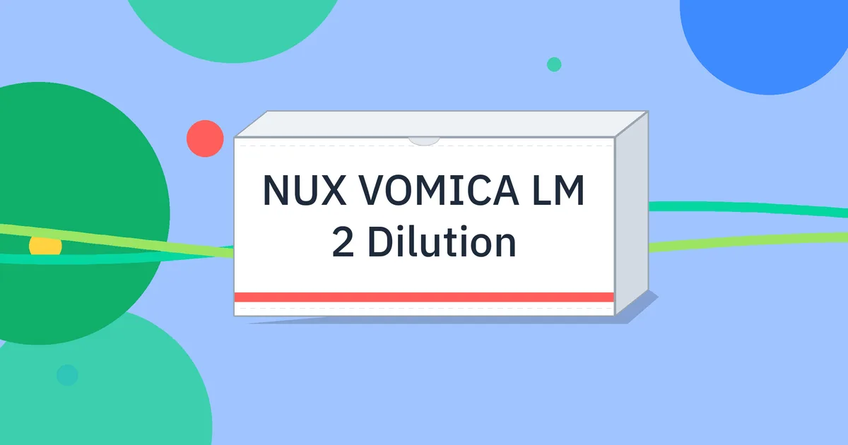 Symbolbild: Packung mit der Aufschrift NUX VOMICA LM 2 Dilution (PZN 12970287) – Verfügbarkeit und Bezug in Apotheken in Frankfurt am Main
