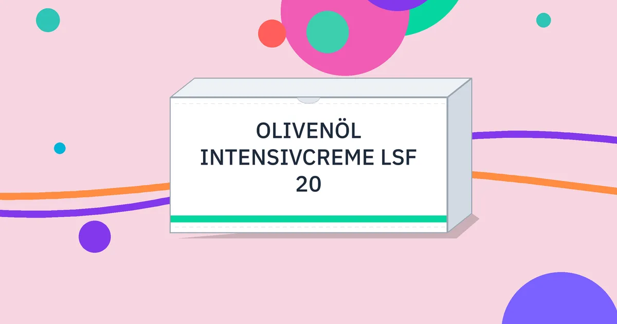Symbolbild: Packung mit der Aufschrift OLIVENÖL INTENSIVCREME LSF 20 (PZN 15299513) – Verfügbarkeit und Bezug in Apotheken in Frankfurt am Main