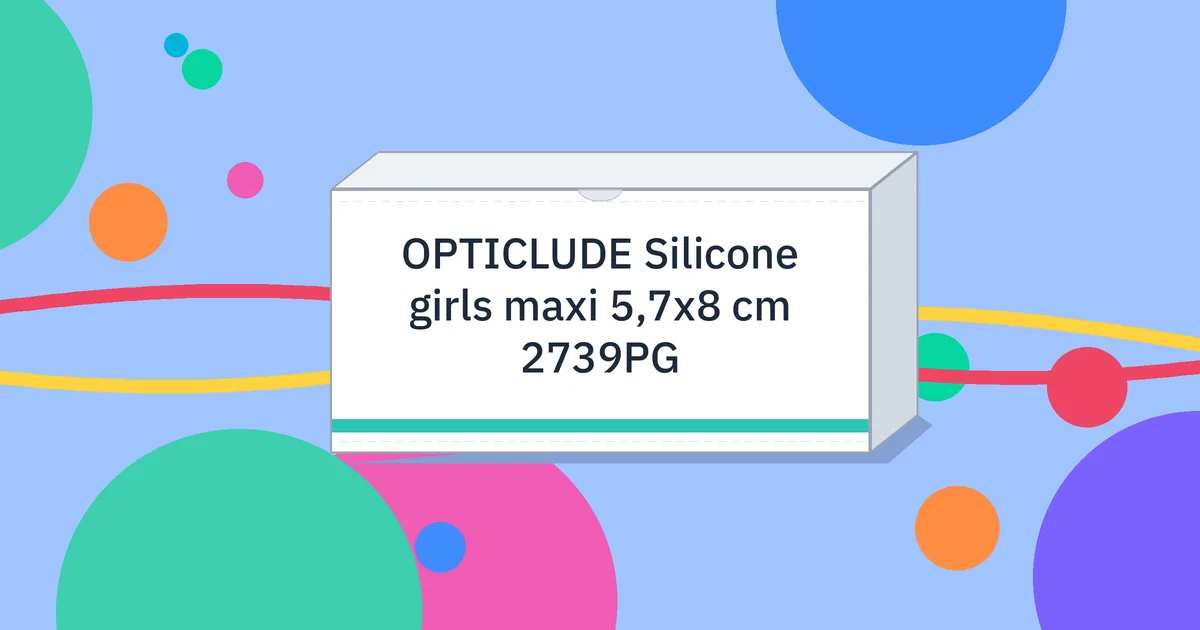 Symbolbild: Packung mit der Aufschrift OPTICLUDE Silicone girls maxi 5,7x8 cm 2739PG (PZN 14218079) – Verfügbarkeit und Bezug in Apotheken in Frankfurt am Main