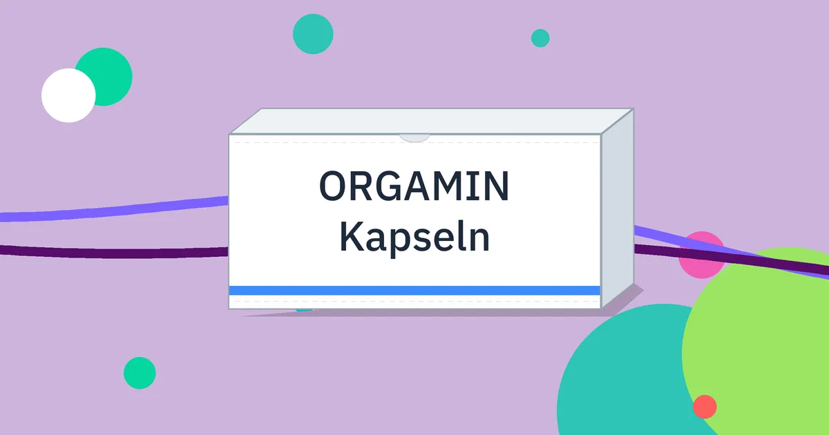 Symbolbild: Packung mit der Aufschrift ORGAMIN Kapseln (PZN 17884523) – Verfügbarkeit und Bezug in Apotheken in Frankfurt am Main