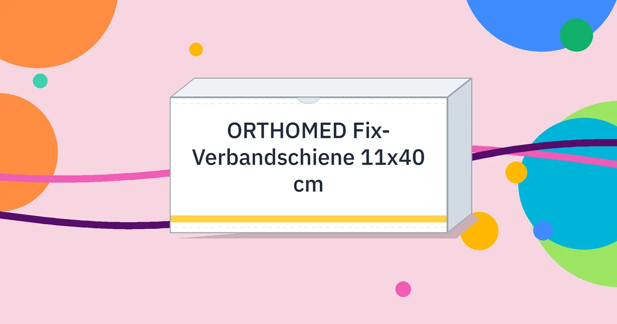 Symbolbild: Packung mit der Aufschrift ORTHOMED Fix-Verbandschiene 11x40 cm (PZN 11517195) – Verfügbarkeit und Bezug in Apotheken in Frankfurt am Main