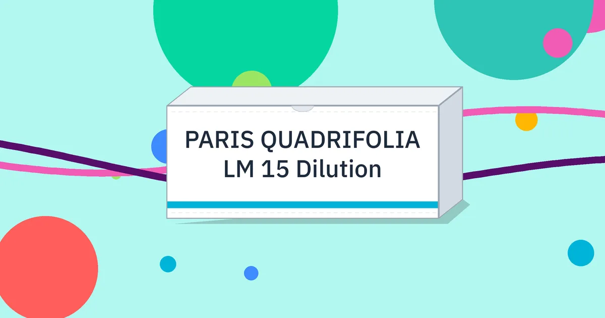 Symbolbild: Packung mit der Aufschrift PARIS QUADRIFOLIA LM 15 Dilution (PZN 13631883) – Verfügbarkeit und Bezug in Apotheken in Frankfurt am Main