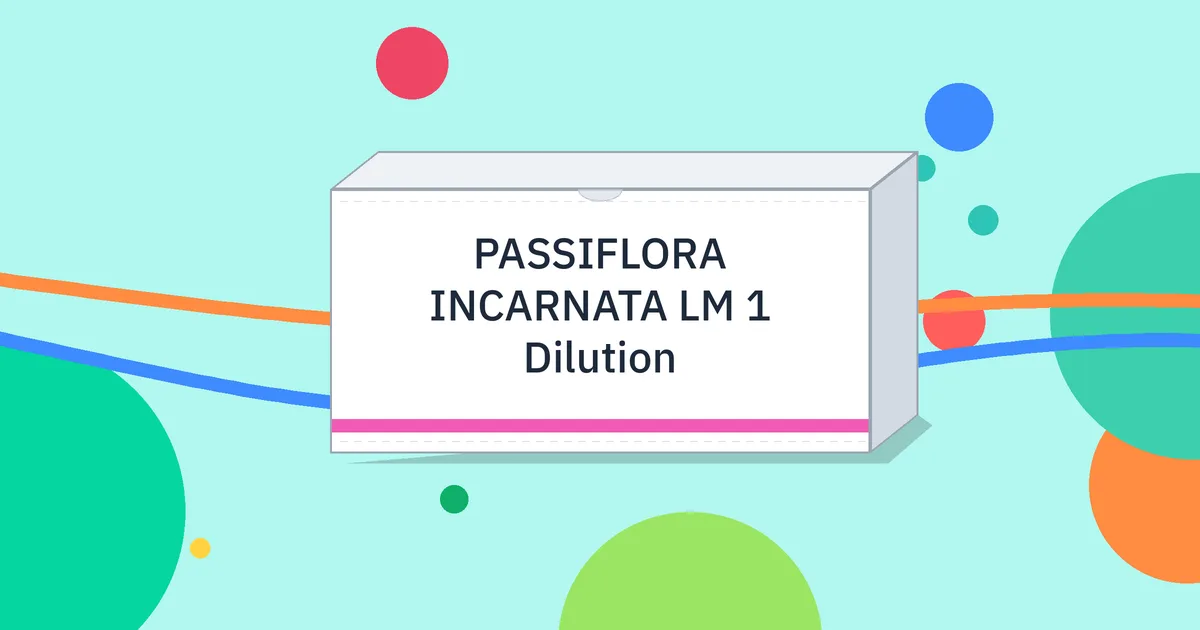 Symbolbild: Packung mit der Aufschrift PASSIFLORA INCARNATA LM 1 Dilution (PZN 12976640) – Verfügbarkeit und Bezug in Apotheken in Frankfurt am Main