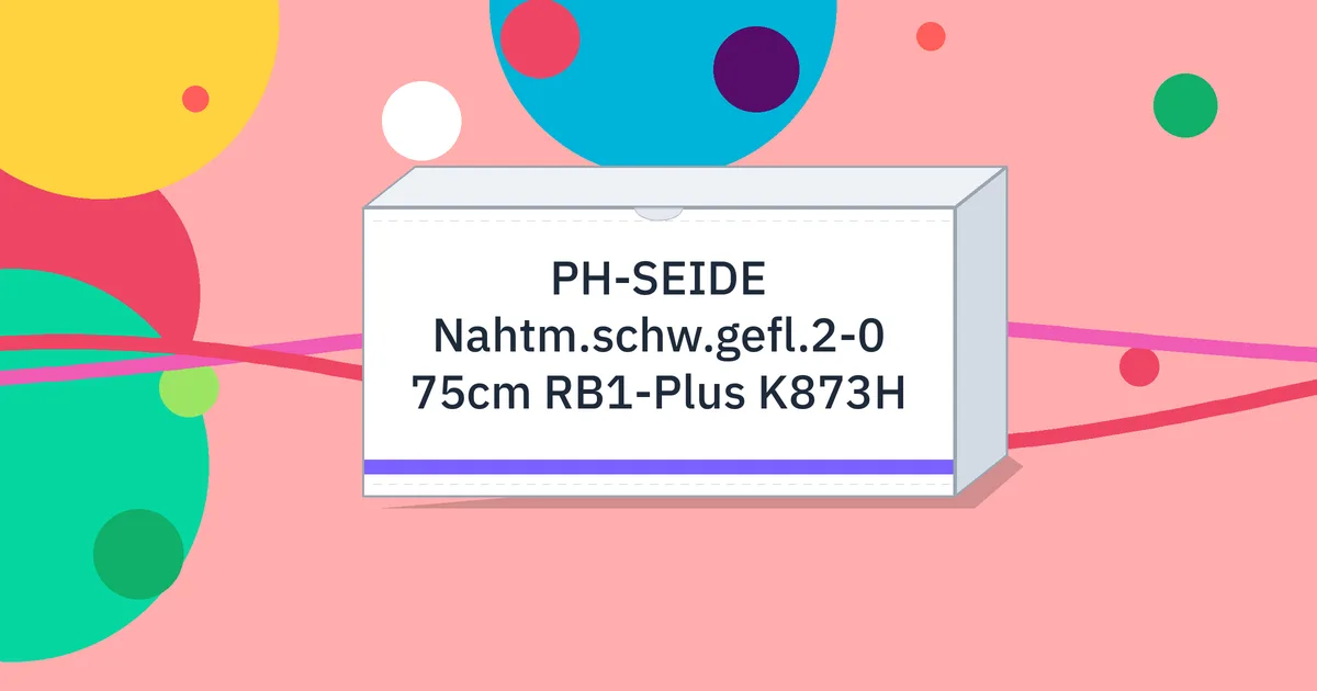 Symbolbild: Packung mit der Aufschrift PH-SEIDE Nahtm.schw.gefl.2-0 75cm RB1-Plus K873H (PZN 16147538) – Verfügbarkeit und Bezug in Apotheken in Frankfurt am Main