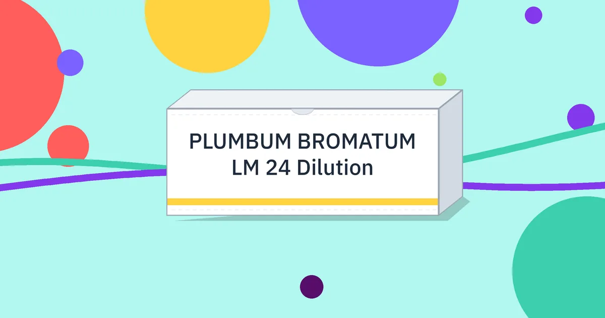 Symbolbild: Packung mit der Aufschrift PLUMBUM BROMATUM LM 24 Dilution (PZN 13039883) – Verfügbarkeit und Bezug in Apotheken in Frankfurt am Main