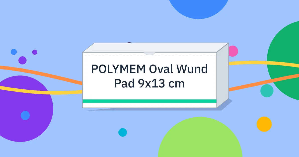 Symbolbild: Packung mit der Aufschrift POLYMEM Oval Wund Pad 9x13 cm (PZN 16784038) – Verfügbarkeit und Bezug in Apotheken in Frankfurt am Main