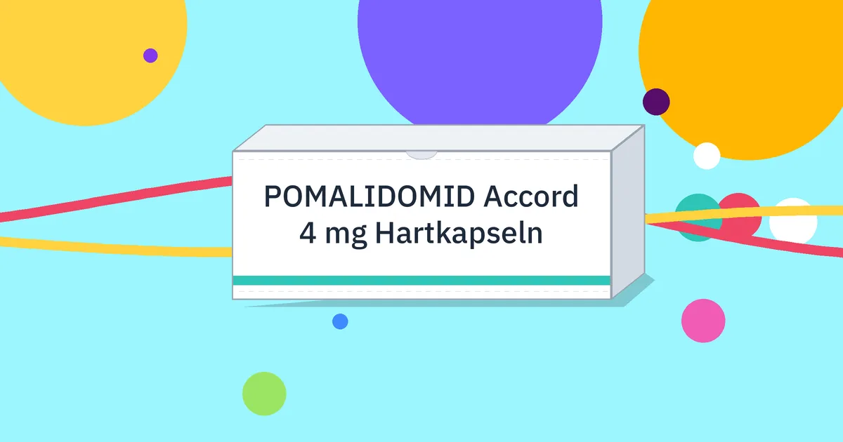 Symbolbild: Packung mit der Aufschrift POMALIDOMID Accord 4 mg Hartkapseln (PZN 19201741) – Verfügbarkeit und Bezug in Apotheken in Frankfurt am Main