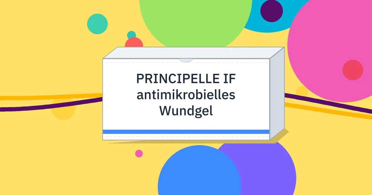 Symbolbild: Packung mit der Aufschrift PRINCIPELLE IF antimikrobielles Wundgel (PZN 19958763) – Verfügbarkeit und Bezug in Apotheken in Frankfurt am Main