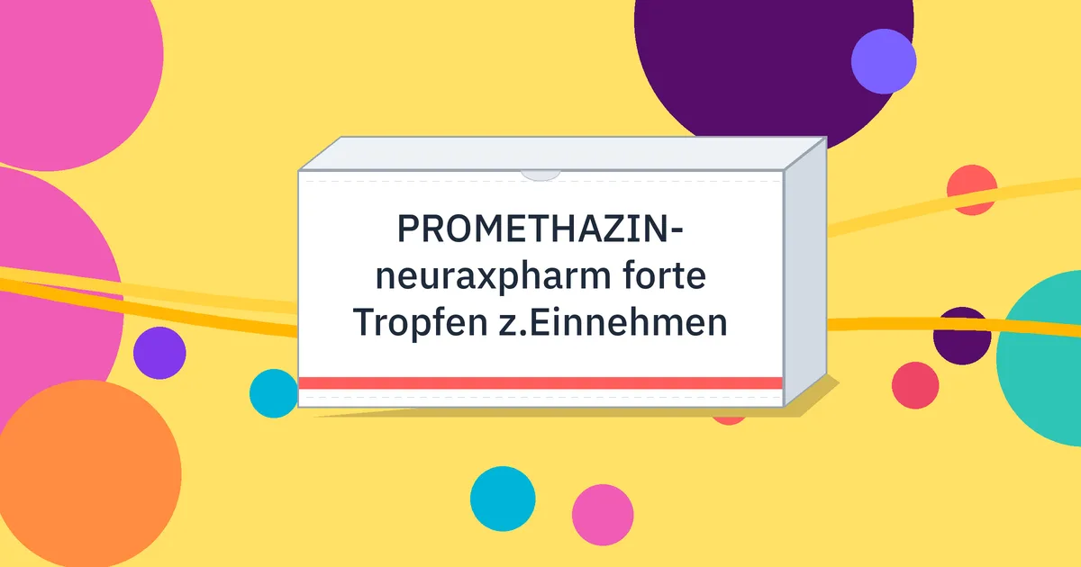 Symbolbild: Packung mit der Aufschrift PROMETHAZIN-neuraxpharm forte Tropfen z.Einnehmen (PZN 01359157) – Verfügbarkeit und Bezug in Apotheken in Frankfurt am Main