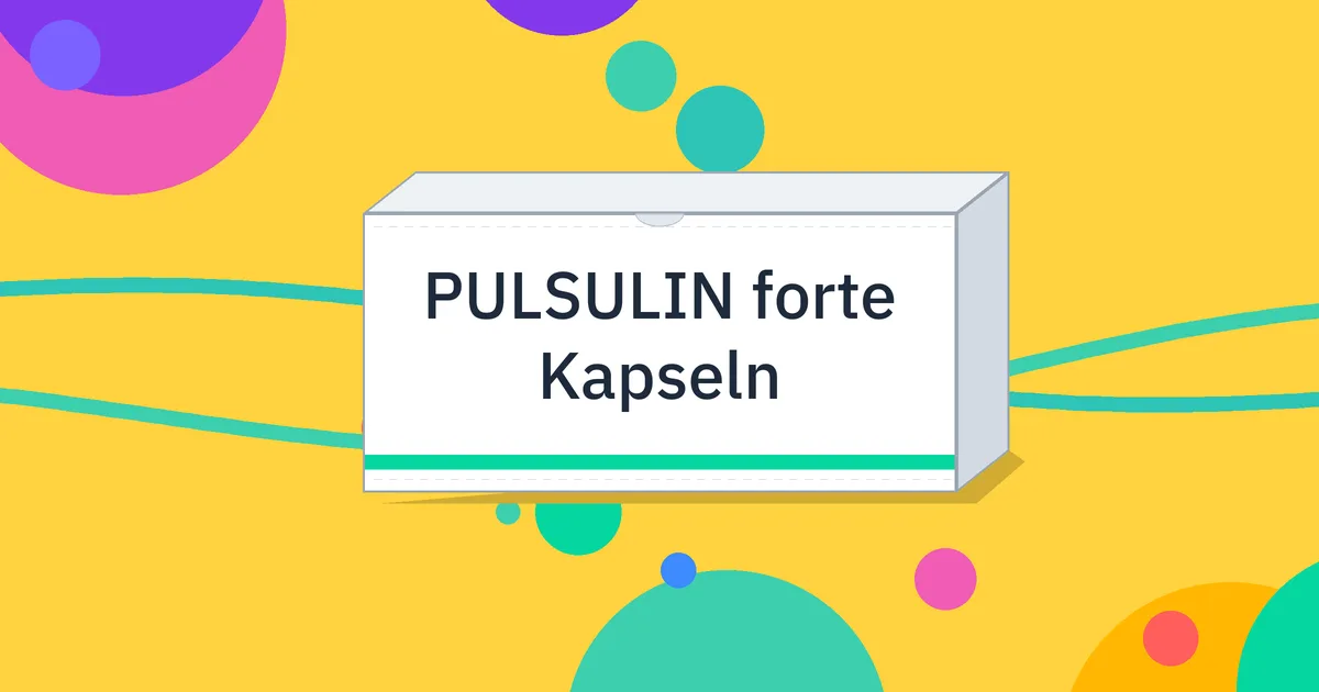 Symbolbild: Packung mit der Aufschrift PULSULIN forte Kapseln (PZN 18759553) – Verfügbarkeit und Bezug in Apotheken in Frankfurt am Main