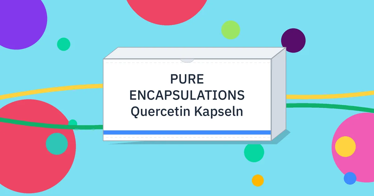 Symbolbild: Packung mit der Aufschrift PURE ENCAPSULATIONS Quercetin Kapseln (PZN 09205092) – Verfügbarkeit und Bezug in Apotheken in Frankfurt am Main