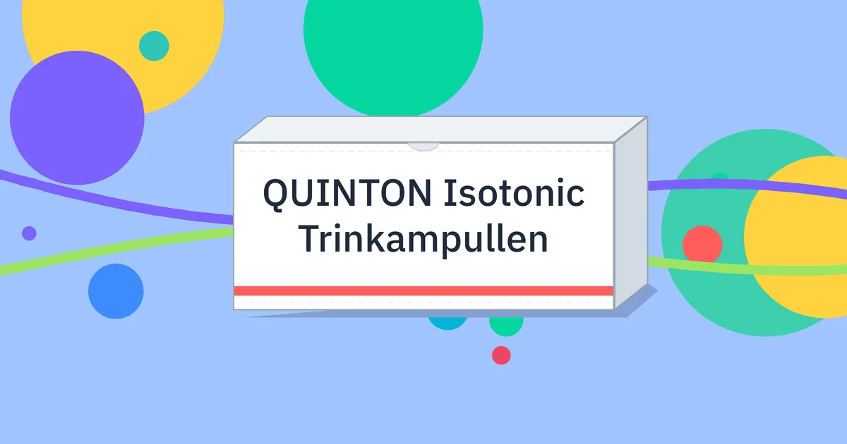 Symbolbild: Packung mit der Aufschrift QUINTON Isotonic Trinkampullen (PZN 16226893) – Verfügbarkeit und Bezug in Apotheken in Frankfurt am Main