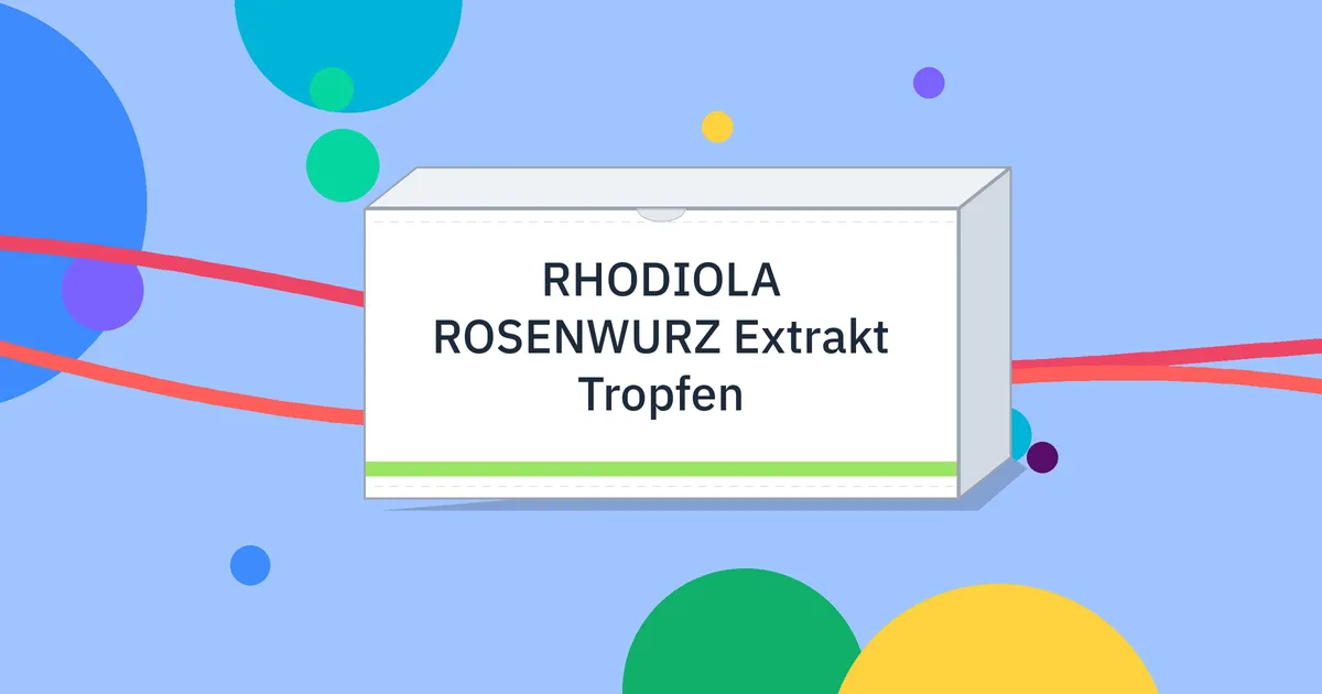 Symbolbild: Packung mit der Aufschrift RHODIOLA ROSENWURZ Extrakt Tropfen (PZN 20211710) – Verfügbarkeit und Bezug in Apotheken in Frankfurt am Main