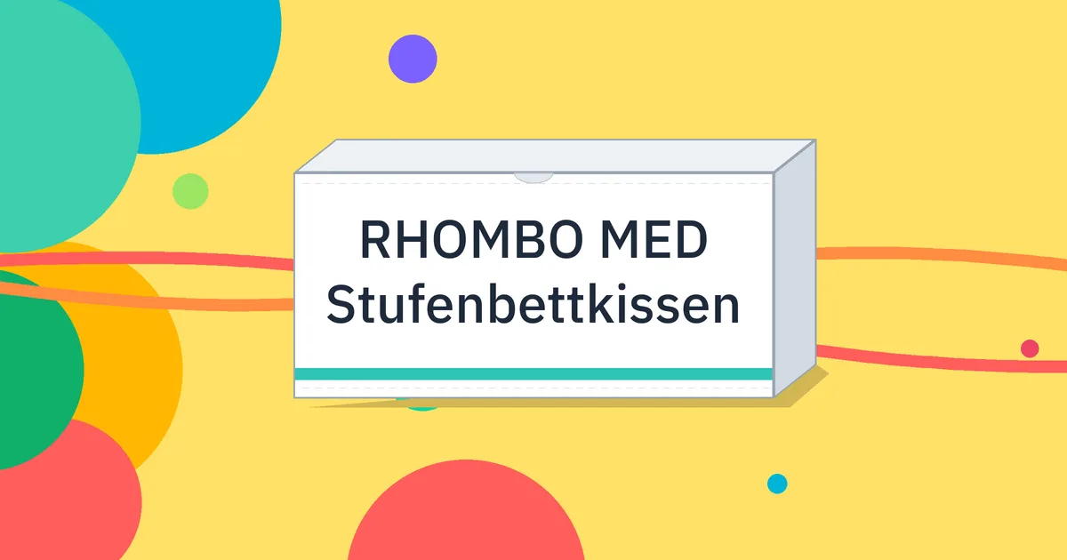 Symbolbild: Packung mit der Aufschrift RHOMBO MED Stufenbettkissen (PZN 03947875) – Verfügbarkeit und Bezug in Apotheken in Frankfurt am Main