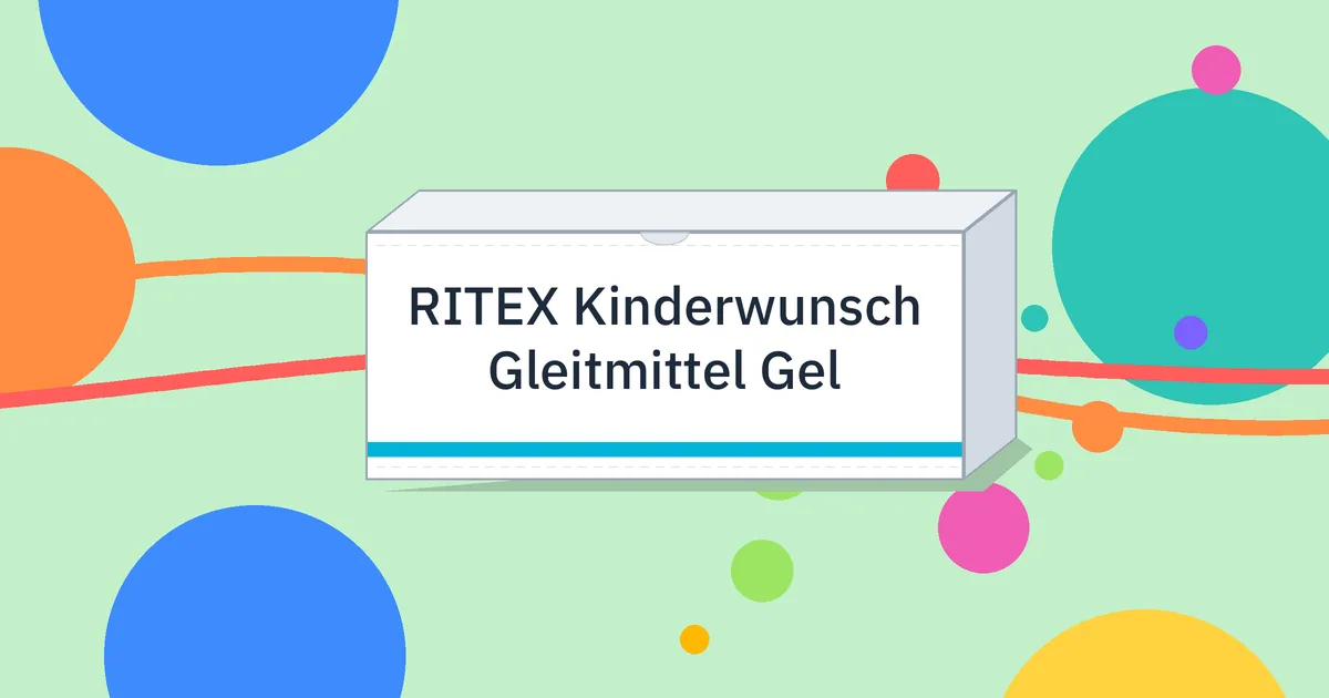 Symbolbild: Packung mit der Aufschrift RITEX Kinderwunsch Gleitmittel Gel (PZN 11616052) – Verfügbarkeit und Bezug in Apotheken in Frankfurt am Main
