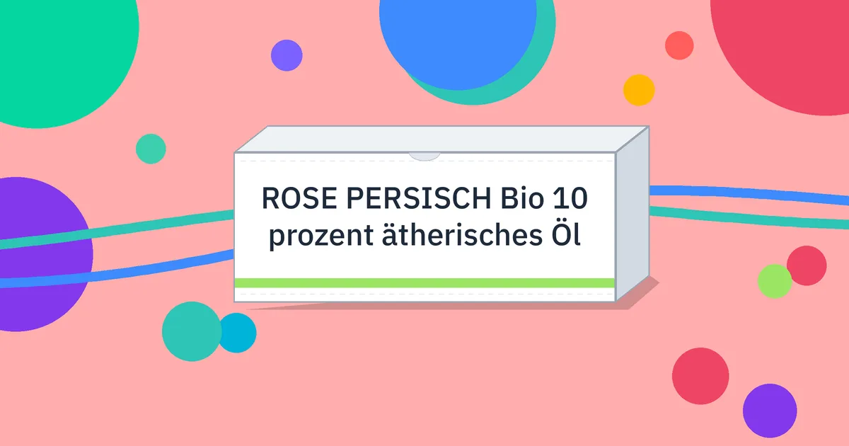 Symbolbild: Packung mit der Aufschrift ROSE PERSISCH Bio 10 prozent ätherisches Öl (PZN 04861207) – Verfügbarkeit und Bezug in Apotheken in Frankfurt am Main