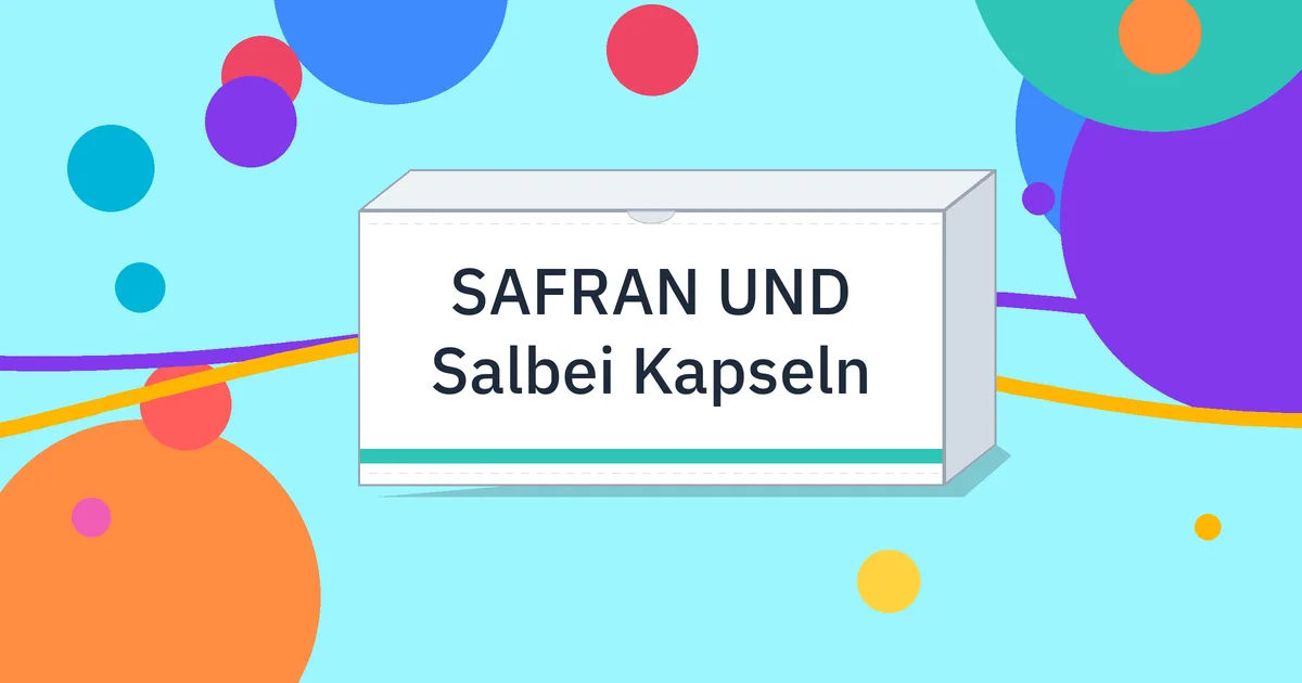 Symbolbild: Packung mit der Aufschrift SAFRAN UND Salbei Kapseln (PZN 05981617) – Verfügbarkeit und Bezug in Apotheken in Frankfurt am Main