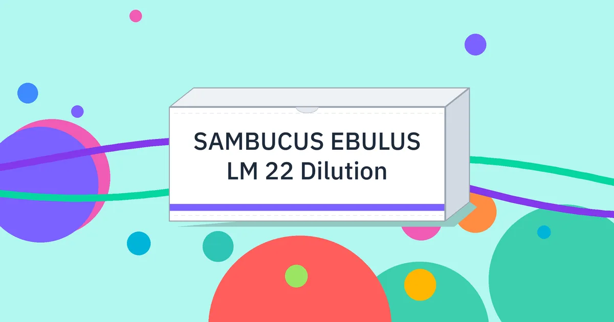 Symbolbild: Packung mit der Aufschrift SAMBUCUS EBULUS LM 22 Dilution (PZN 13180541) – Verfügbarkeit und Bezug in Apotheken in Frankfurt am Main