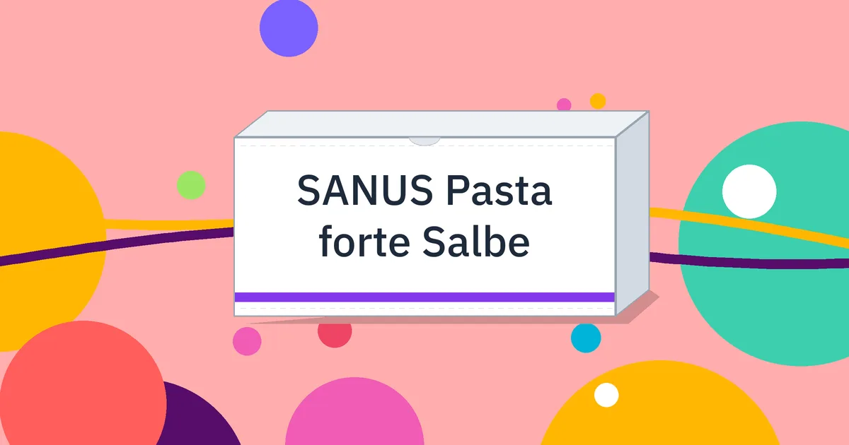 Symbolbild: Packung mit der Aufschrift SANUS Pasta forte Salbe (PZN 04467858) – Verfügbarkeit und Bezug in Apotheken in Frankfurt am Main