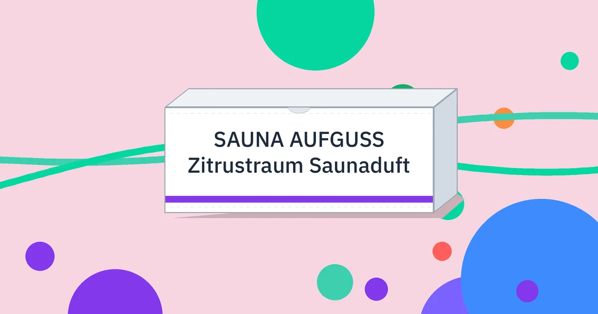 Symbolbild: Packung mit der Aufschrift SAUNA AUFGUSS Zitrustraum Saunaduft (PZN 20106114) – Verfügbarkeit und Bezug in Apotheken in Frankfurt am Main