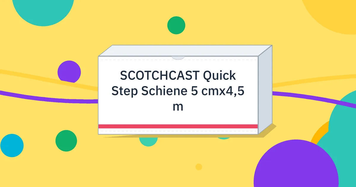 Symbolbild: Packung mit der Aufschrift SCOTCHCAST Quick Step Schiene 5 cmx4,5 m (PZN 11194303) – Verfügbarkeit und Bezug in Apotheken in Frankfurt am Main