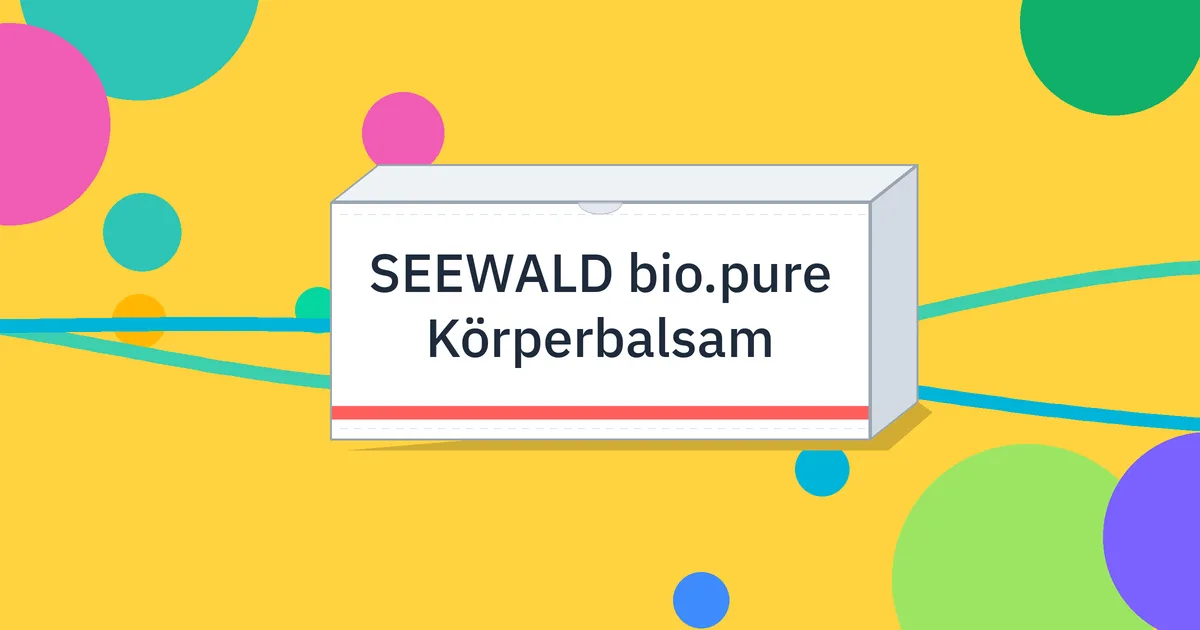 Symbolbild: Packung mit der Aufschrift SEEWALD bio.pure Körperbalsam (PZN 18304628) – Verfügbarkeit und Bezug in Apotheken in Frankfurt am Main