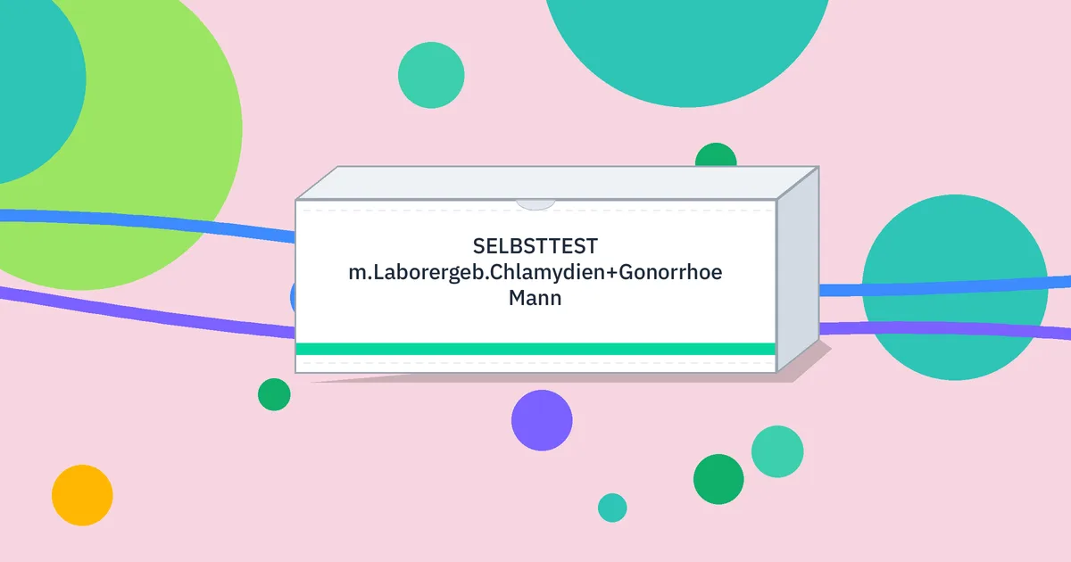 Symbolbild: Packung mit der Aufschrift SELBSTTEST m.Laborergeb.Chlamydien+Gonorrhoe Mann (PZN 19547600) – Verfügbarkeit und Bezug in Apotheken in Frankfurt am Main
