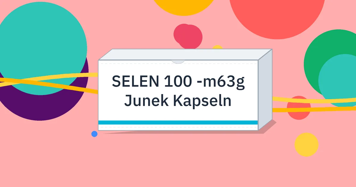 Symbolbild: Packung mit der Aufschrift SELEN 100 -m63g Junek Kapseln (PZN 01099673) – Verfügbarkeit und Bezug in Apotheken in Frankfurt am Main
