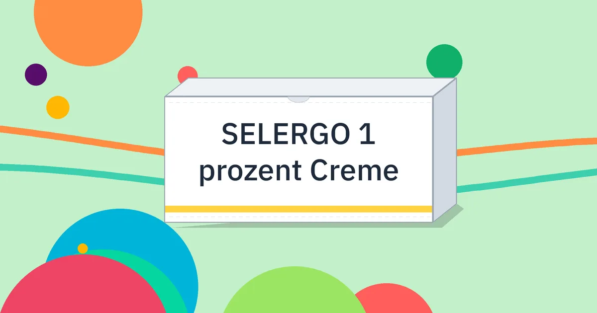 Symbolbild: Packung mit der Aufschrift SELERGO 1 prozent Creme (PZN 06714077) – Verfügbarkeit und Bezug in Apotheken in Frankfurt am Main