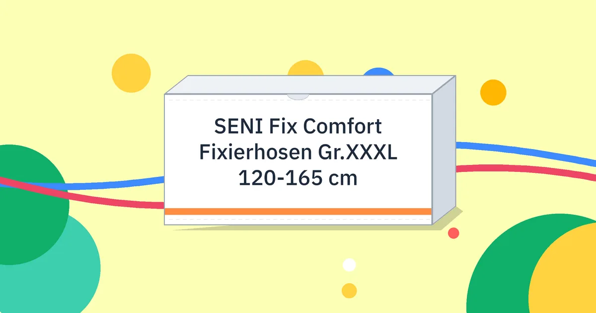 Symbolbild: Packung mit der Aufschrift SENI Fix Comfort Fixierhosen Gr.XXXL 120-165 cm (PZN 15254278) – Verfügbarkeit und Bezug in Apotheken in Frankfurt am Main