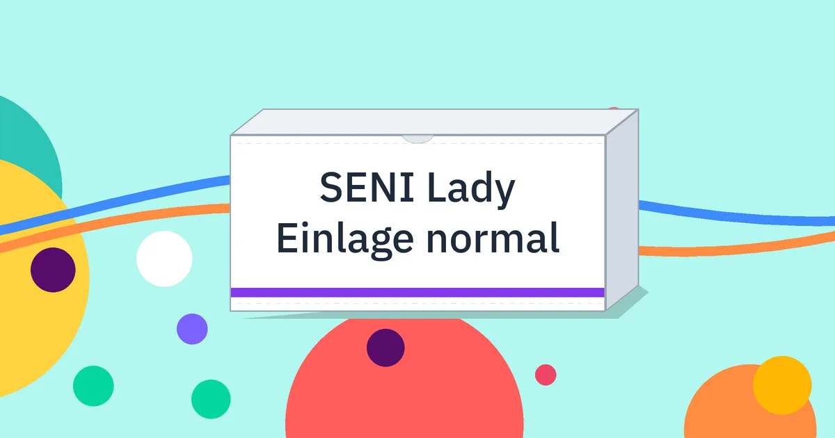 Symbolbild: Packung mit der Aufschrift SENI Lady Einlage normal (PZN 00072904) – Verfügbarkeit und Bezug in Apotheken in Frankfurt am Main