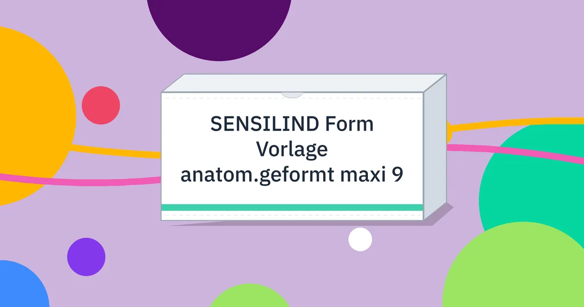 Symbolbild: Packung mit der Aufschrift SENSILIND Form Vorlage anatom.geformt maxi 9 (PZN 19713412) – Verfügbarkeit und Bezug in Apotheken in Frankfurt am Main