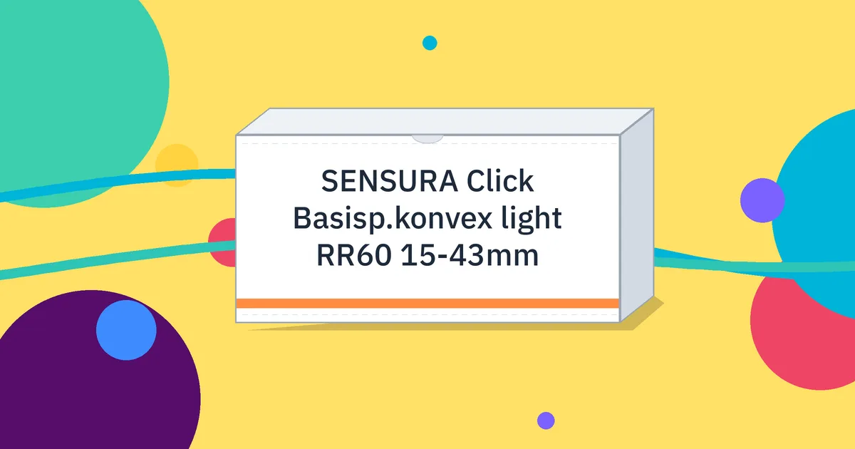 Symbolbild: Packung mit der Aufschrift SENSURA Click Basisp.konvex light RR60 15-43mm (PZN 01293725) – Verfügbarkeit und Bezug in Apotheken in Frankfurt am Main