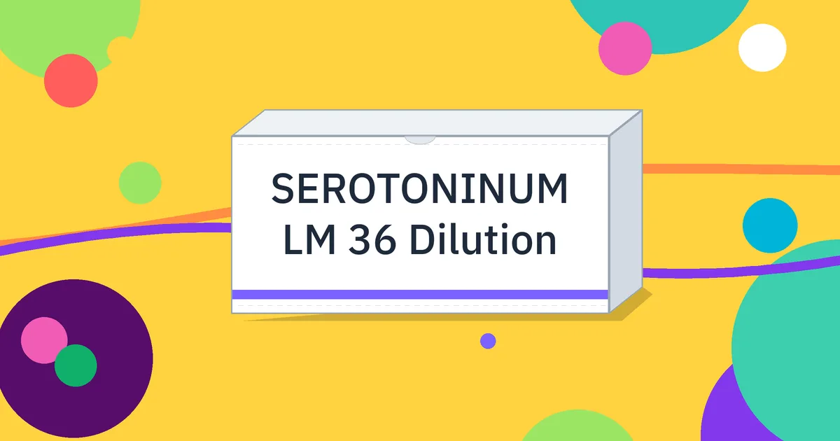 Symbolbild: Packung mit der Aufschrift SEROTONINUM LM 36 Dilution (PZN 13189039) – Verfügbarkeit und Bezug in Apotheken in Frankfurt am Main