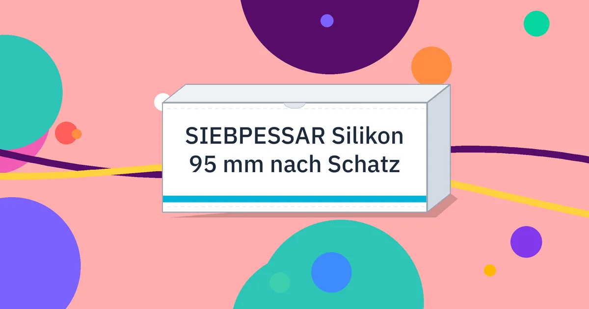 Symbolbild: Packung mit der Aufschrift SIEBPESSAR Silikon 95 mm nach Schatz (PZN 03500252) – Verfügbarkeit und Bezug in Apotheken in Frankfurt am Main