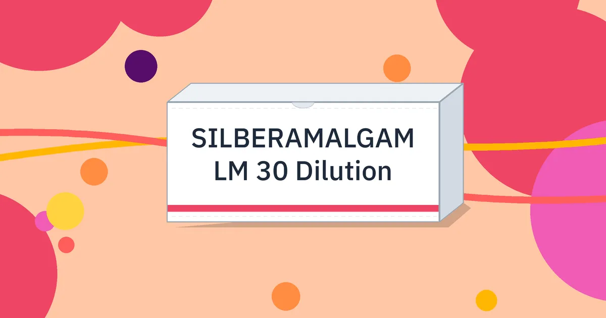 Symbolbild: Packung mit der Aufschrift SILBERAMALGAM LM 30 Dilution (PZN 13189482) – Verfügbarkeit und Bezug in Apotheken in Frankfurt am Main