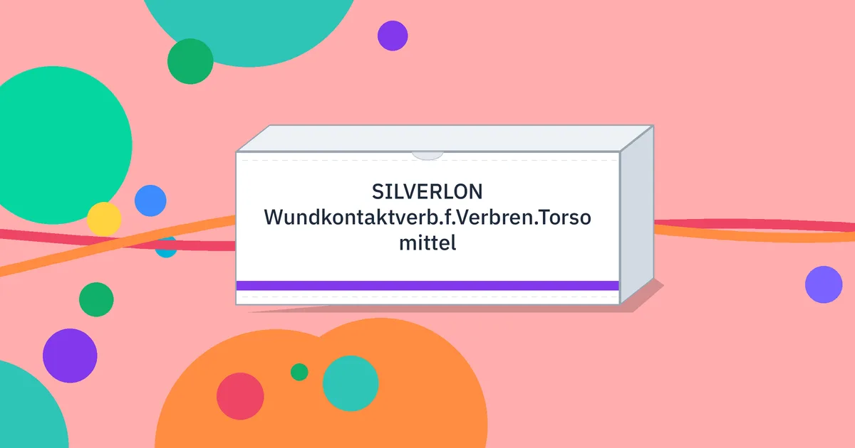 Symbolbild: Packung mit der Aufschrift SILVERLON Wundkontaktverb.f.Verbren.Torso mittel (PZN 13651265) – Verfügbarkeit und Bezug in Apotheken in Frankfurt am Main