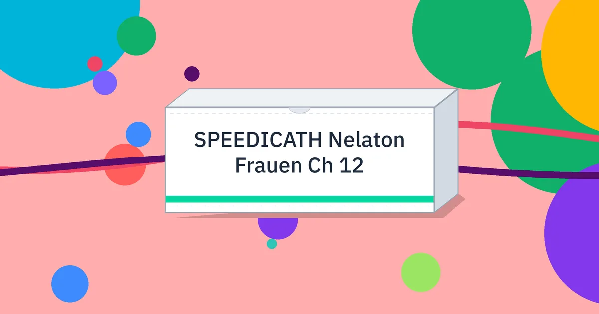 Symbolbild: Packung mit der Aufschrift SPEEDICATH Nelaton Frauen Ch 12 (PZN 11893627) – Verfügbarkeit und Bezug in Apotheken in Frankfurt am Main