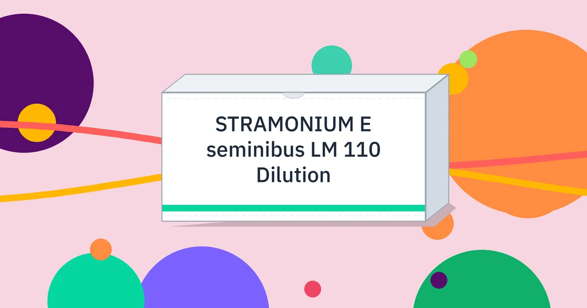 Symbolbild: Packung mit der Aufschrift STRAMONIUM E seminibus LM 110 Dilution (PZN 13202573) – Verfügbarkeit und Bezug in Apotheken in Frankfurt am Main
