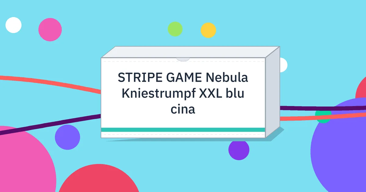 Symbolbild: Packung mit der Aufschrift STRIPE GAME Nebula Kniestrumpf XXL blu cina (PZN 20209883) – Verfügbarkeit und Bezug in Apotheken in Frankfurt am Main