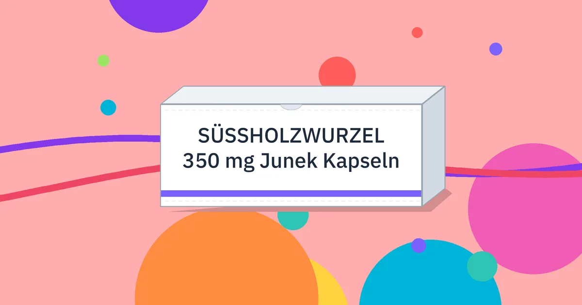 Symbolbild: Packung mit der Aufschrift SÜSSHOLZWURZEL 350 mg Junek Kapseln (PZN 03550971) – Verfügbarkeit und Bezug in Apotheken in Frankfurt am Main