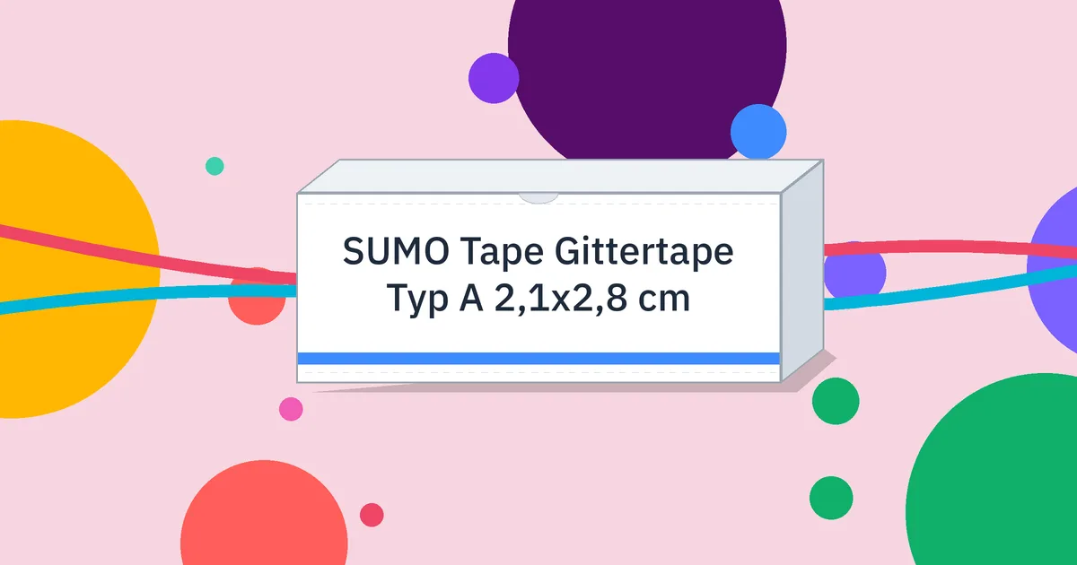 Symbolbild: Packung mit der Aufschrift SUMO Tape Gittertape Typ A 2,1x2,8 cm (PZN 18307466) – Verfügbarkeit und Bezug in Apotheken in Frankfurt am Main
