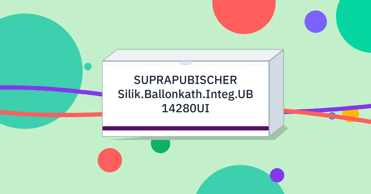 Symbolbild: Packung mit der Aufschrift SUPRAPUBISCHER Silik.Ballonkath.Integ.UB 14280UI (PZN 07652846) – Verfügbarkeit und Bezug in Apotheken in Frankfurt am Main