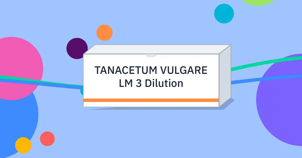 Symbolbild: Packung mit der Aufschrift TANACETUM VULGARE LM 3 Dilution (PZN 13212910) – Verfügbarkeit und Bezug in Apotheken in Frankfurt am Main