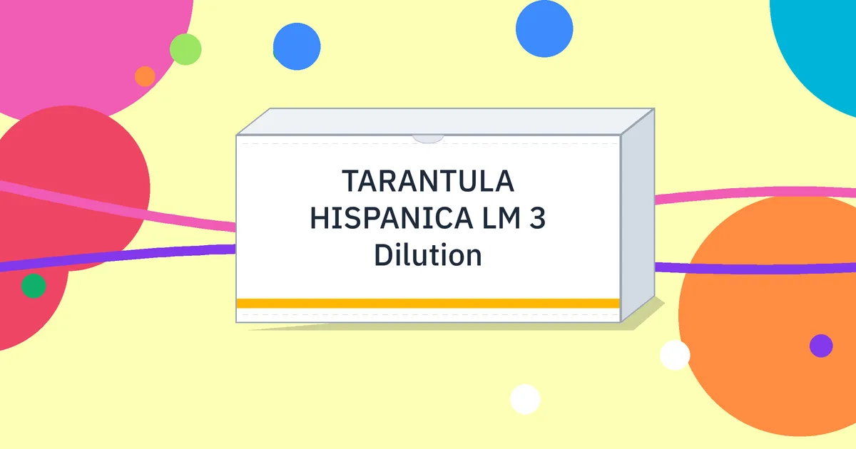 Symbolbild: Packung mit der Aufschrift TARANTULA HISPANICA LM 3 Dilution (PZN 10407895) – Verfügbarkeit und Bezug in Apotheken in Frankfurt am Main