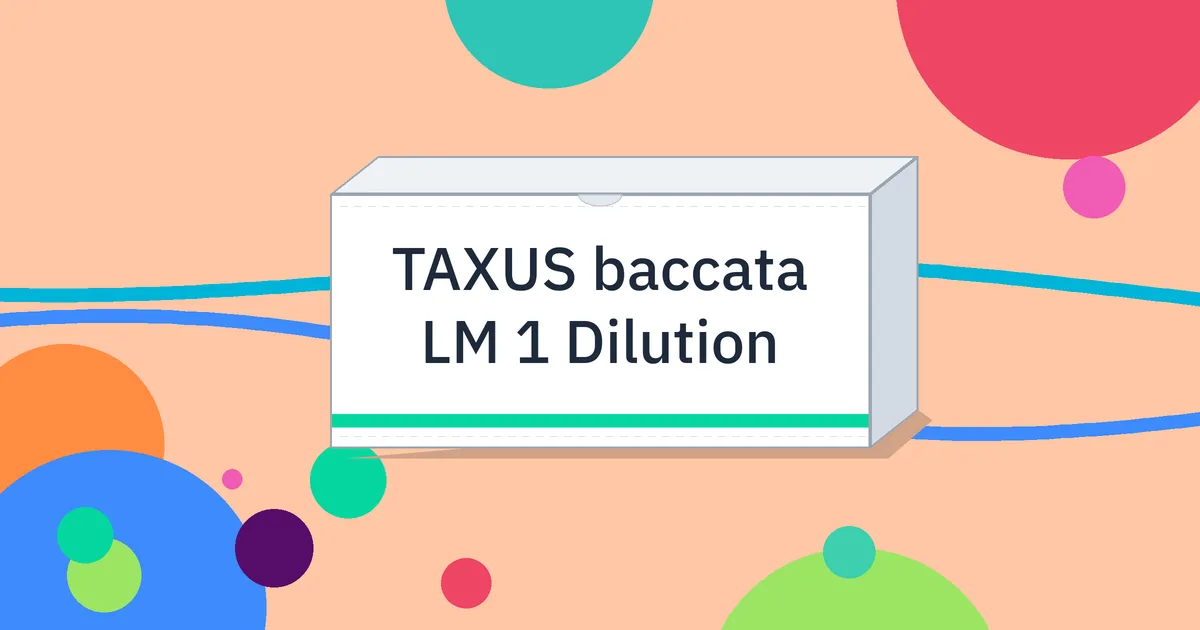 Symbolbild: Packung mit der Aufschrift TAXUS baccata LM 1 Dilution (PZN 13215067) – Verfügbarkeit und Bezug in Apotheken in Frankfurt am Main