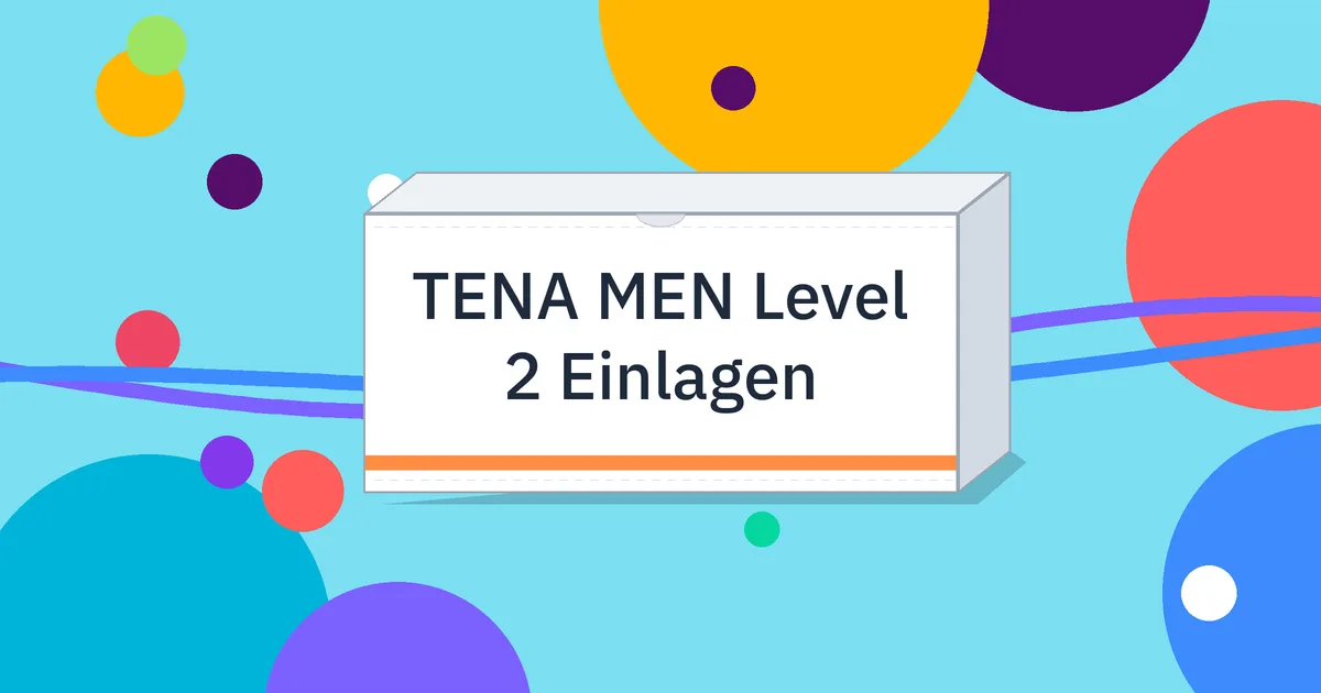 Symbolbild: Packung mit der Aufschrift TENA MEN Level 2 Einlagen (PZN 11846881) – Verfügbarkeit und Bezug in Apotheken in Frankfurt am Main