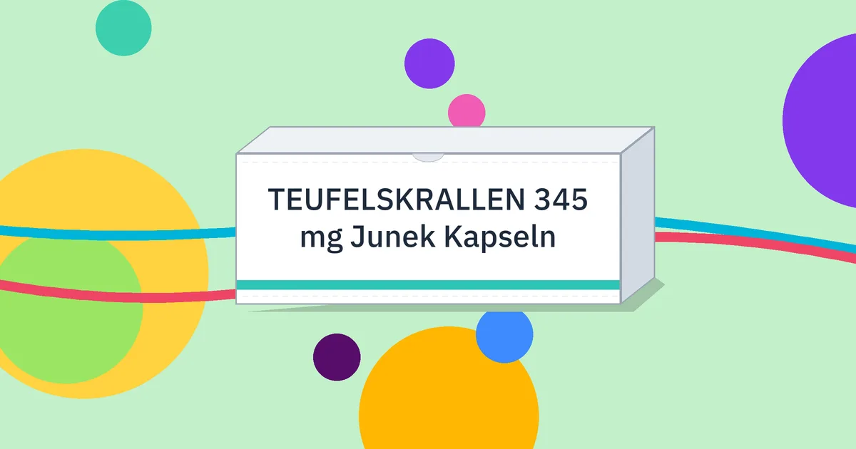 Symbolbild: Packung mit der Aufschrift TEUFELSKRALLEN 345 mg Junek Kapseln (PZN 12539477) – Verfügbarkeit und Bezug in Apotheken in Frankfurt am Main